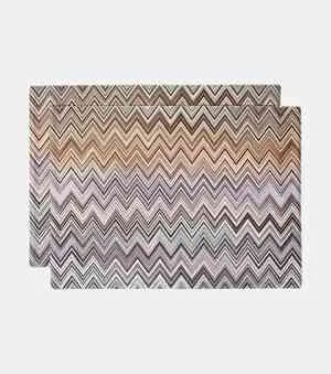 Missoni Andorra Zigzag Set Of 2 Cotton Placemats - Multicoloured