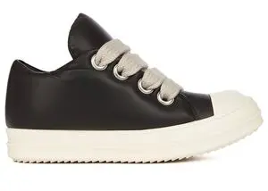 Rick Owens Hollywood Jumbo Lace Low Sneakers - Black/milk
