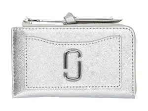 Marc Jacobs The Top Zip Wallet - Silver