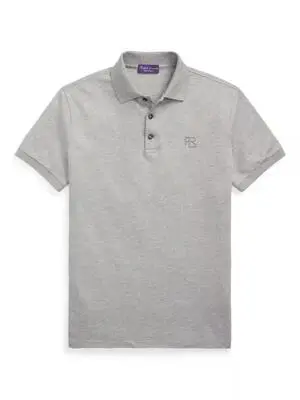 Ralph Lauren Purple Label Piqué Polo Shirt - Grey