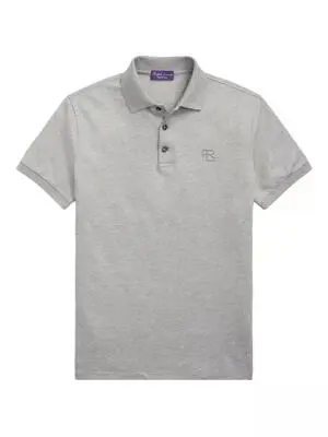 Ralph Lauren Purple Label Piqué Polo Shirt - Grey