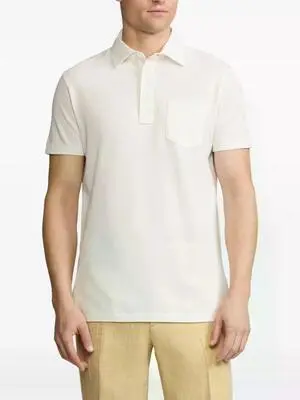 Ralph Lauren Purple Label Piqué Polo Shirt - White
