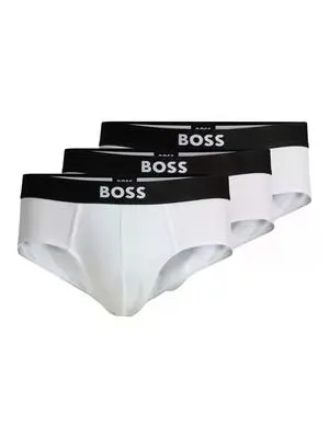 BOSS Logo-waistband Briefs - White