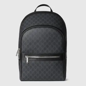 Gucci Gg Supreme Medium Backpack - Black