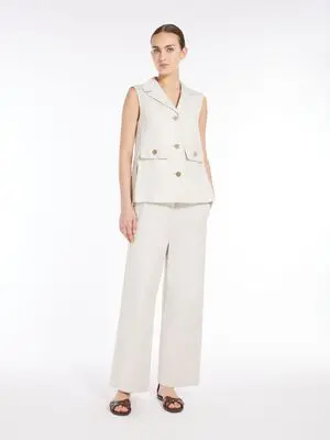 Max Mara Stretch Linen Gilet Jacket