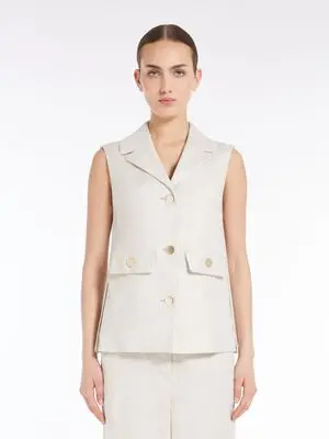 Max Mara Stretch Linen Gilet Jacket