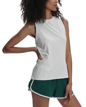 Varley Arton Performance Tank Top - White/forest