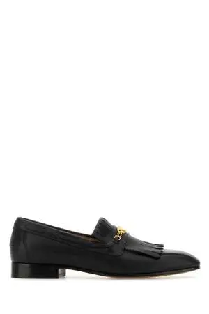 Valentino Garavani Valentino Garavani VLogo Leather Loafer - Black