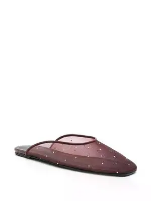 Magda Butrym Crystal-embellished Mesh Mules