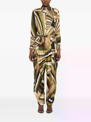 Emilio Pucci Marmo-print Shirt - Green