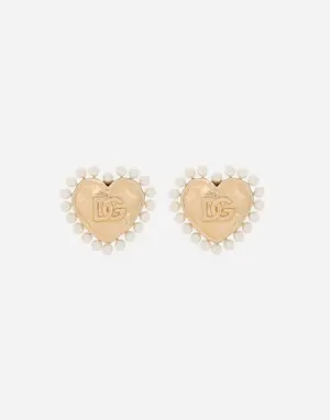 Dolce & Gabbana Heart Shaped Clip-on Earrings - Gold