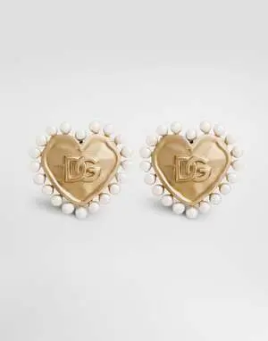 Dolce & Gabbana Heart Shaped Clip-on Earrings - Gold