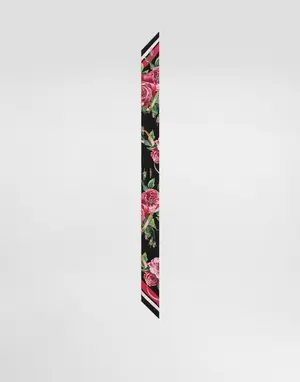 Dolce & Gabbana Rose- Twill Headscarf - Print
