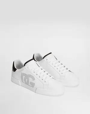 Dolce & Gabbana Printed Calfskin Strobel Portofino Light Sneakers - Multicolor