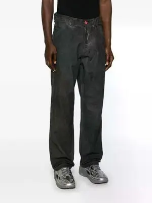 VISION OF SUPER Logo-patch Straight Jeans