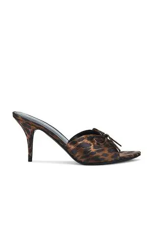 Balenciaga Knife Bow Leopard Print Sandals