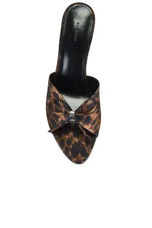 Balenciaga Knife Bow Leopard Print Sandals