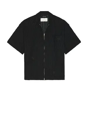 SONG FOR THE MUTE Daisy Zip Up Gym Shirt - Black