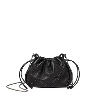 Brunello Cucinelli Mellow Leather Bucket Bag