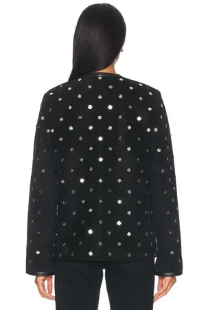 BODE Clover Charm Suede Jacket