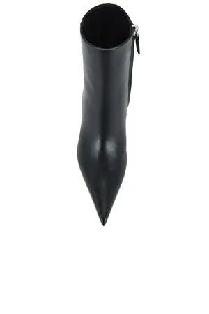 Amina Muaddi Barbara 90 Nappa Bootie - Black
