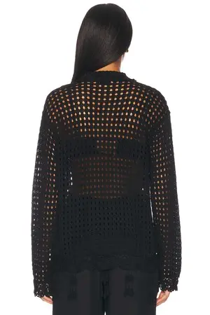 BODE Blossom Crochet Shirt