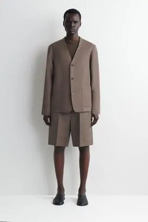 Cos Tailored Linen-blend Shorts