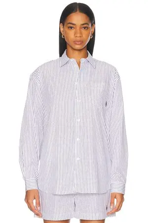 SPORTY & RICH Oversized Button Down Shirt