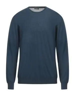 Rossopuro Cotton Crewneck Sweater - Blue