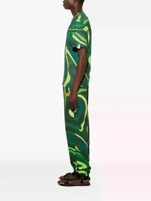 Emilio Pucci Flamed Jersey T-shirt - Green