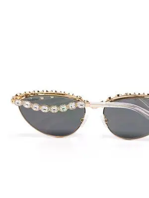 SWAROVSKI Crystal-embellished Cat-eye Sunglasses - Gold