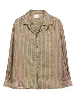 Drole De Monsieur La Chemise Rayure Fleuries Shirt - Pink