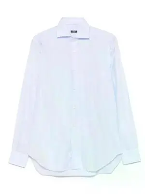 BARBA NAPOLI Checked Shirt - Blue