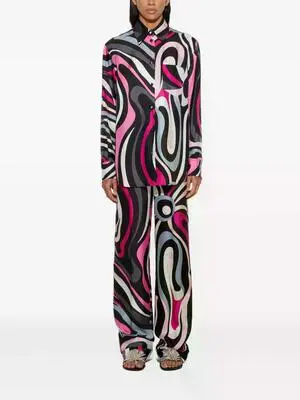 Emilio Pucci Marmo-print Shirt - Black