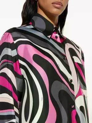 Emilio Pucci Marmo-print Shirt - Black