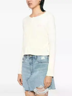 CHOCOOLATE Logo-embroidered Top - White