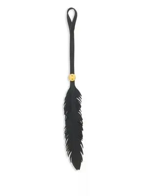 Marni Feather Leather Charm - Black