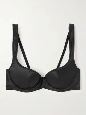 Agent Provocateur Nikita Satin Underwired Balconette Bra - Black