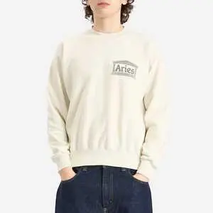 Aries Premium Aged Temple Sweatshirt - Off White