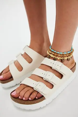 BIRKENSTOCK Birkenstock Florida Platform Flex Vegan Sandals Eggshell