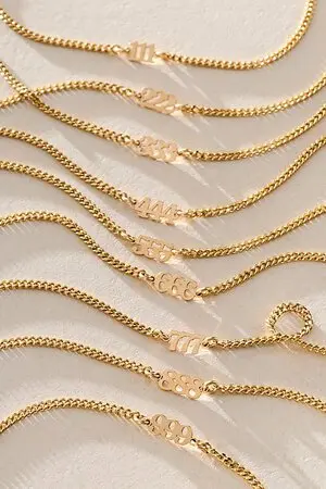 SET & STONES Angel Number Gold Bracelet - 111