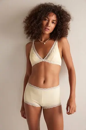 Free People Oh My Darling Boyshort Undies - Butter