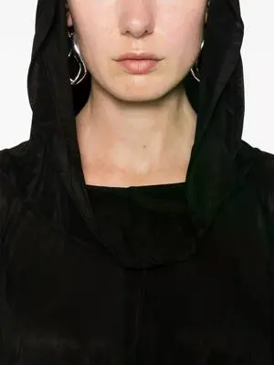 Rick Owens Cropped Hooded Blouse
