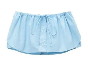 Alexander Wang Hotfix Drawstring Mini Skort - Chambray Blue