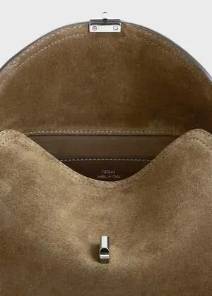 TOTEME T-lock Suede Clutch - Brown