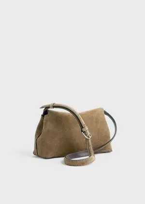 TOTEME T-lock Suede Clutch - Brown