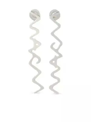 Marni Logo Earrings - Silver