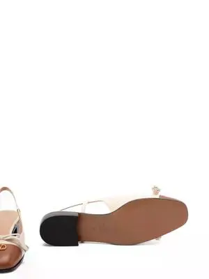 Valentino Garavani Valet Du Roi Slingback Flat Pumps - Neutrals
