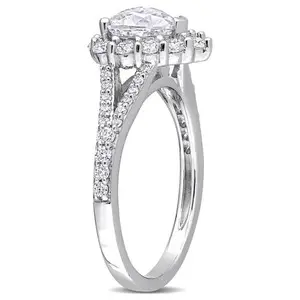 JULIANNA B. Moissanite Heart Halo Ring