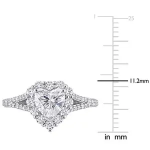 JULIANNA B. Moissanite Heart Halo Ring